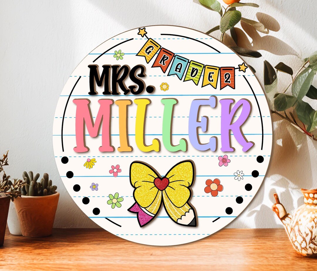 Custom Teacher Welcome Sign, Teacher Door Sign, Teacher Appreciation ...
