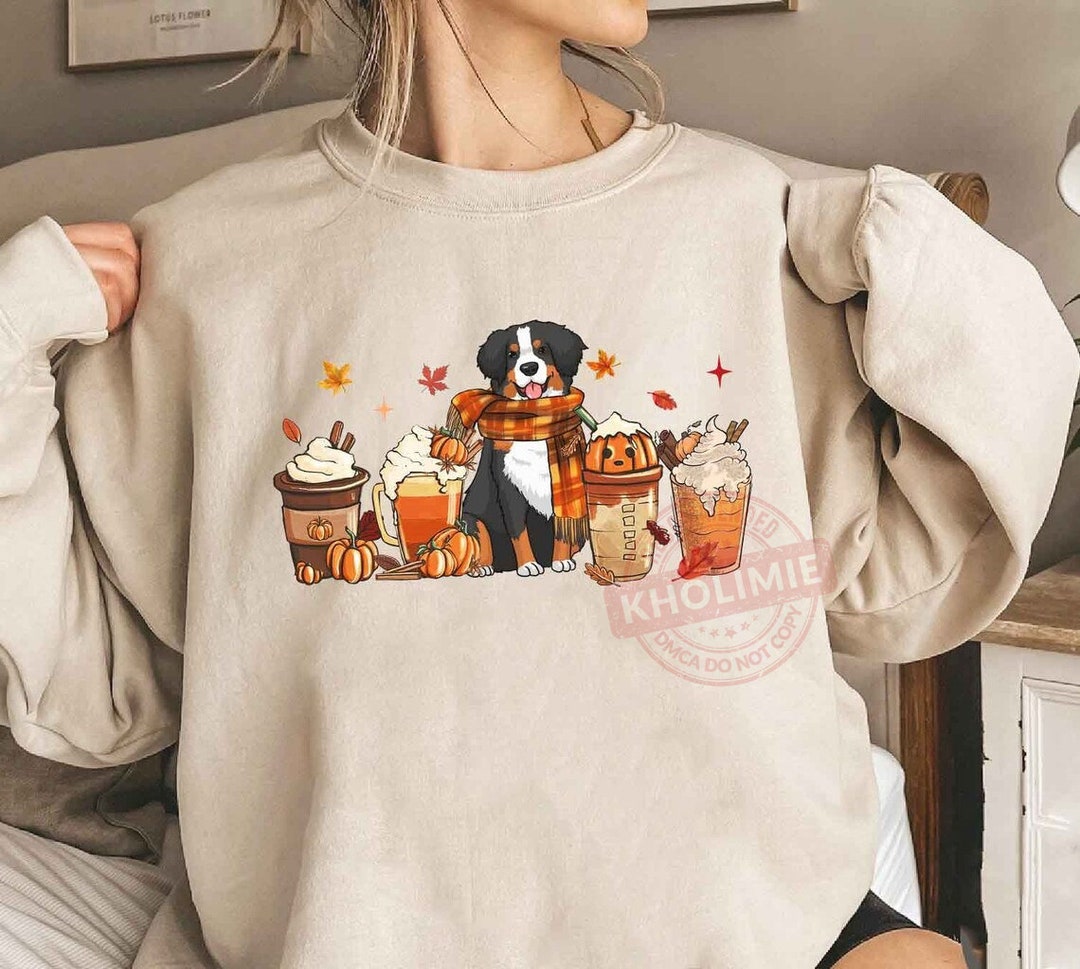 Bernese Mountain Fall Comfort Colors Shirt, Pumpkin Spice Dog Shirt ...
