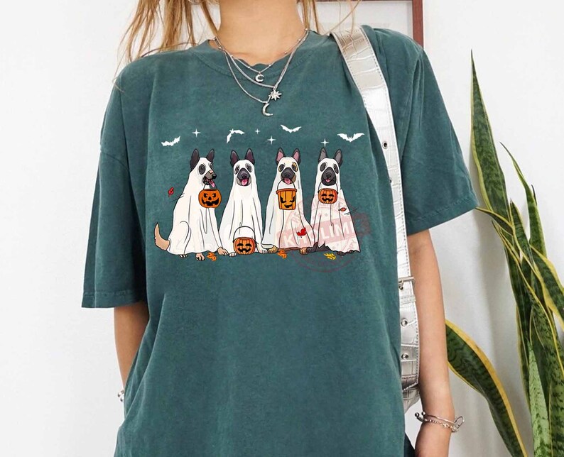 Belgian Malinois Ghost Shirt, Dog Ghost Shirt, Halloween Dog Sweatshirt, Belgian Shepherd Shirt ...