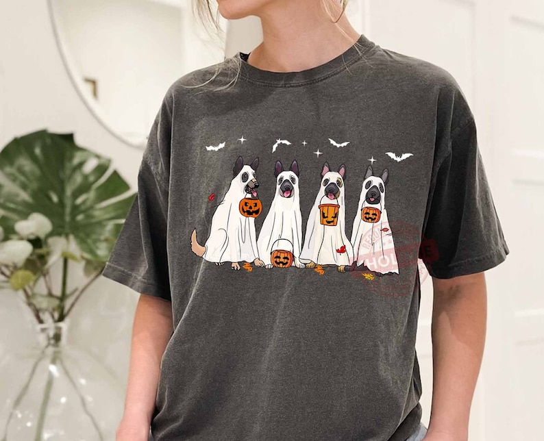 Belgian Malinois Ghost Shirt, Dog Ghost Shirt, Halloween Dog Sweatshirt, Belgian Shepherd Shirt ...