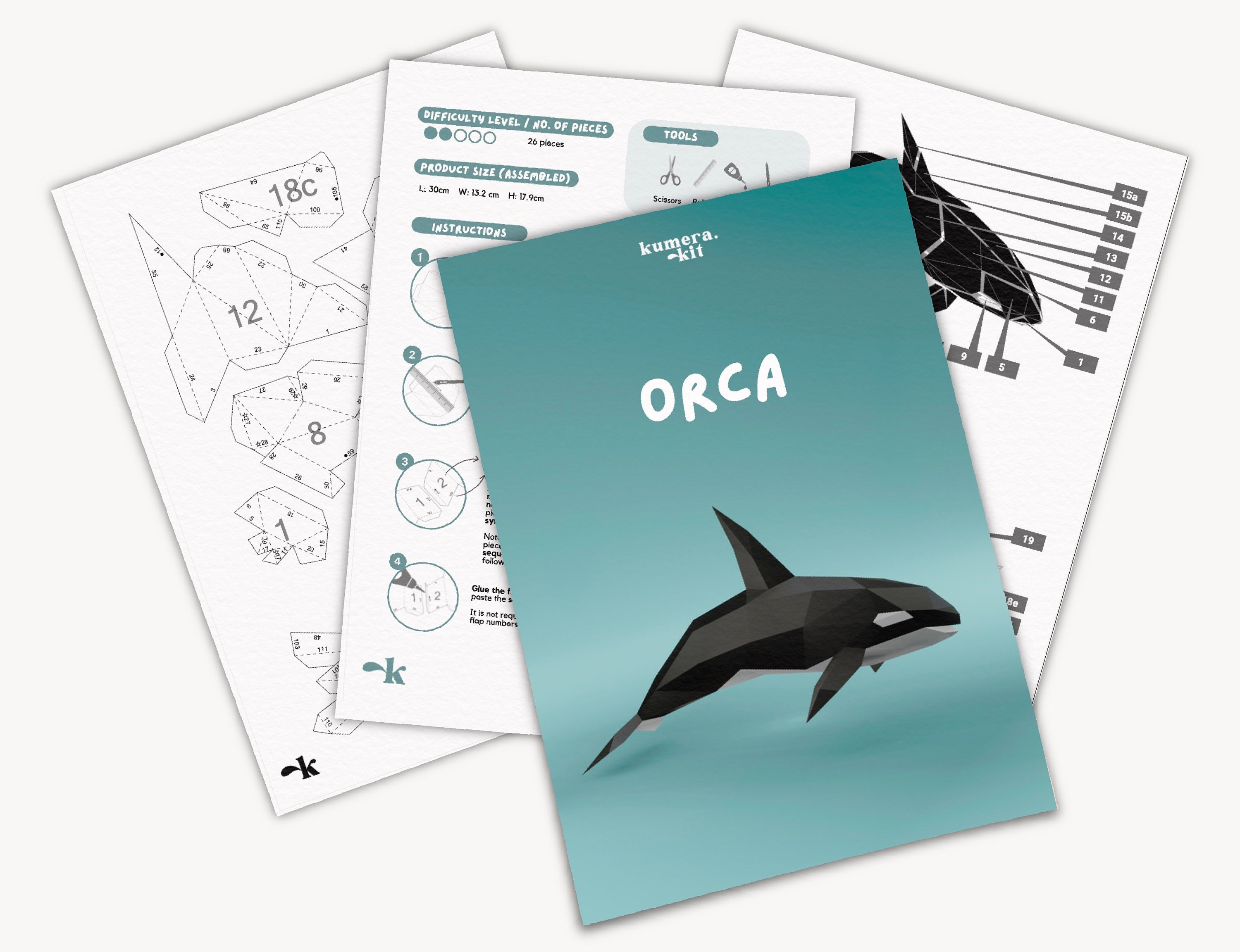 Orca Paper Craft | Orca Paper Model | Killer Whale Paper Craft | PDF ...