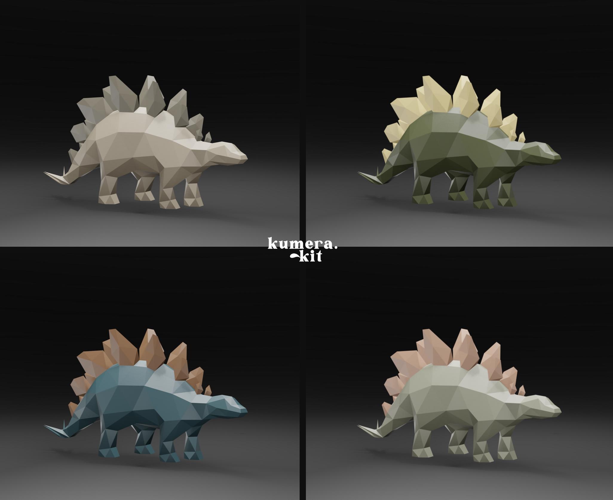 Stegosaurus Paper Craft | Dinosaur Paper Craft | PDF Paper Model ...