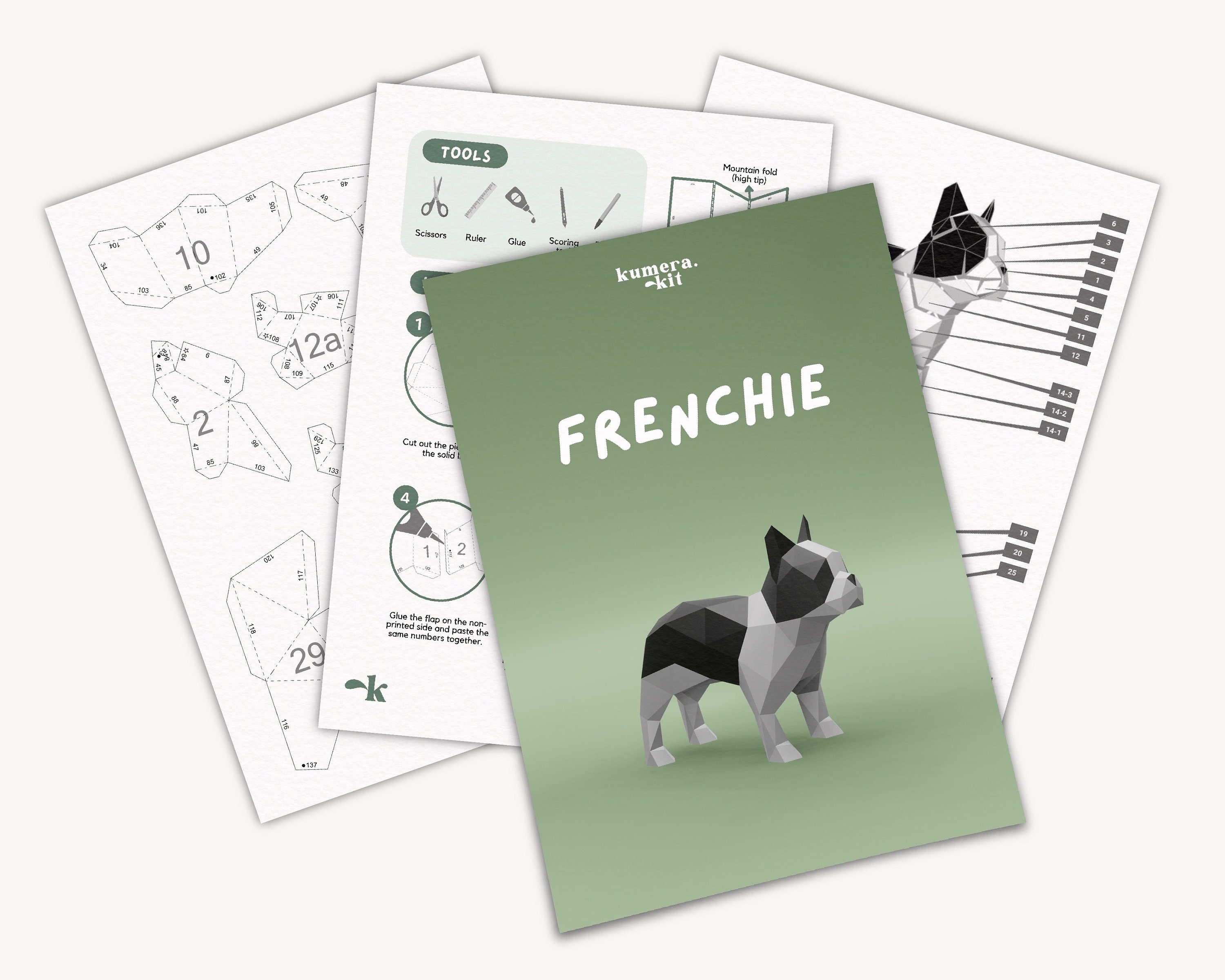 Frenchie Paper Craft | French Bulldog Paper Model | Dog Paper Craft ...