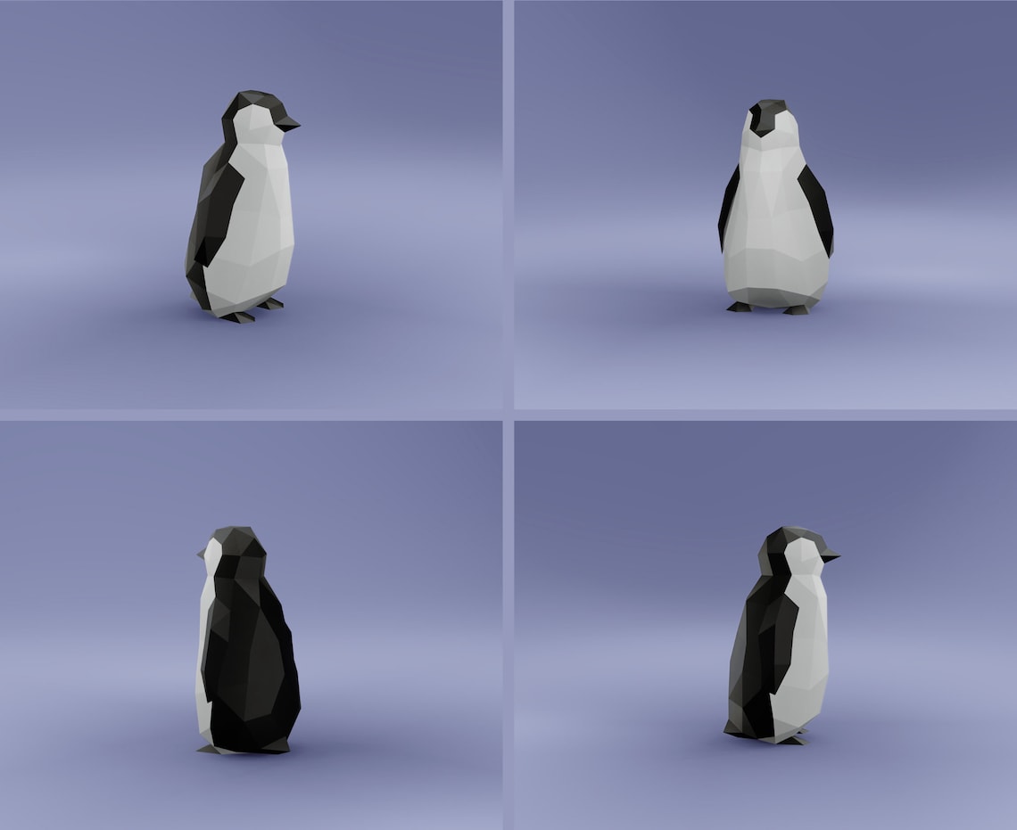 Penguin Paper Craft | Penguin Paper Model | Arctic Animal Paper Craft ...