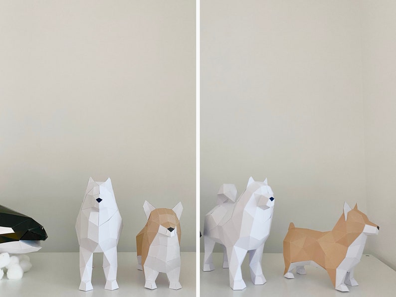Corgi Paper Craft Dog Paper Craft PDF Paper Model - Etsy