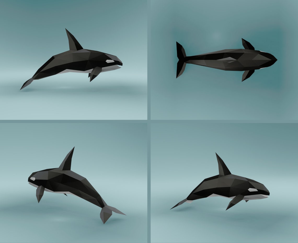 Orca Paper Craft | Orca Paper Model | Killer Whale Paper Craft | PDF ...
