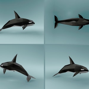 Orca Paper Craft | Orca Paper Model | Killer Whale Paper Craft | PDF ...