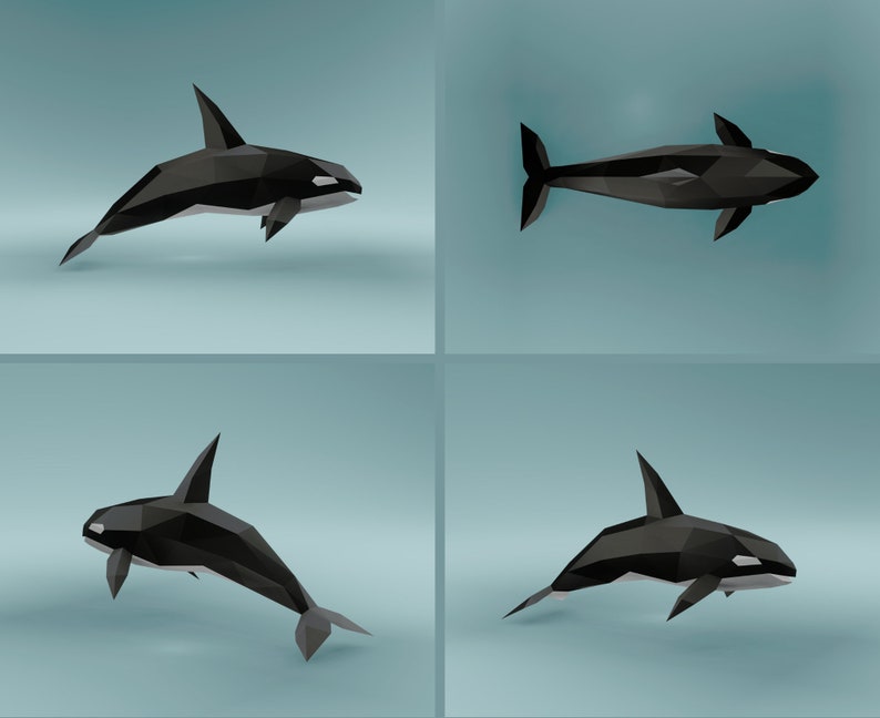 Orca Paper Craft | Orca Paper Model | Killer Whale Paper Craft | PDF ...