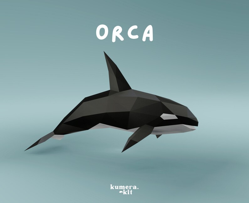 Orca Paper Craft | Orca Paper Model | Killer Whale Paper Craft | PDF ...
