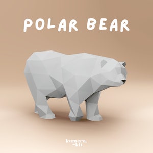 Polar Bear Paper Craft | Paper Model | Arctic Animal Paper Craft | PDF ...