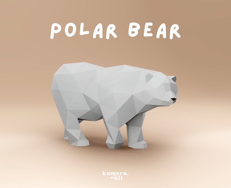 Polar Bear Paper Craft | Paper Model | Arctic Animal Paper Craft | PDF ...