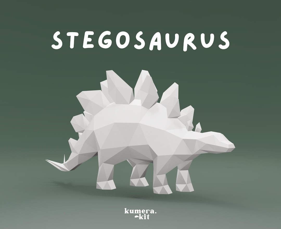 Stegosaurus Paper Craft | Dinosaur Paper Craft | PDF Paper Model ...