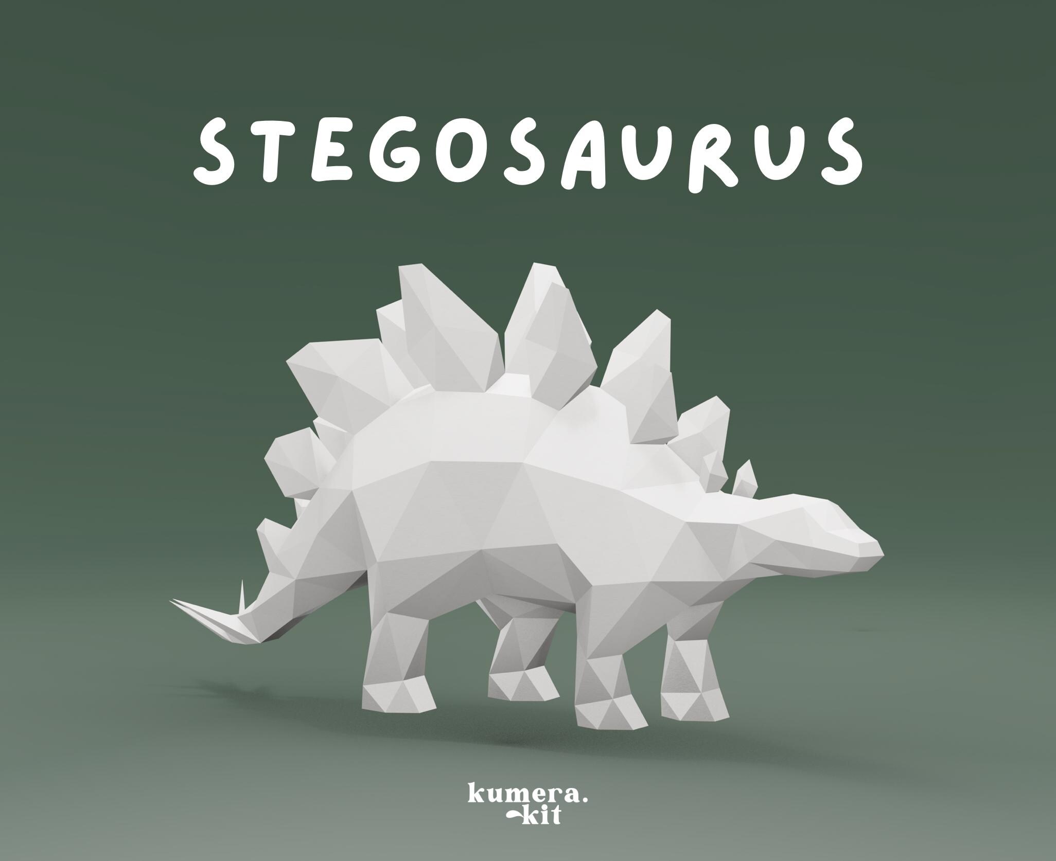 Stegosaurus Paper Craft | Dinosaur Paper Craft | PDF Paper Model ...