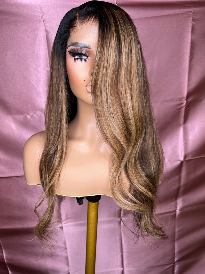 Beautiful Blonde Highlighted Wig - Etsy