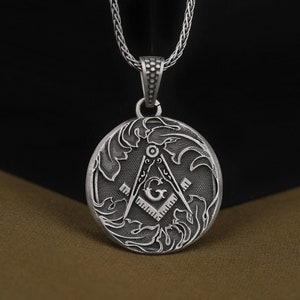 Masonic G Symbol Medallion, Handmade Sterling Silver All Seeing Eye ...