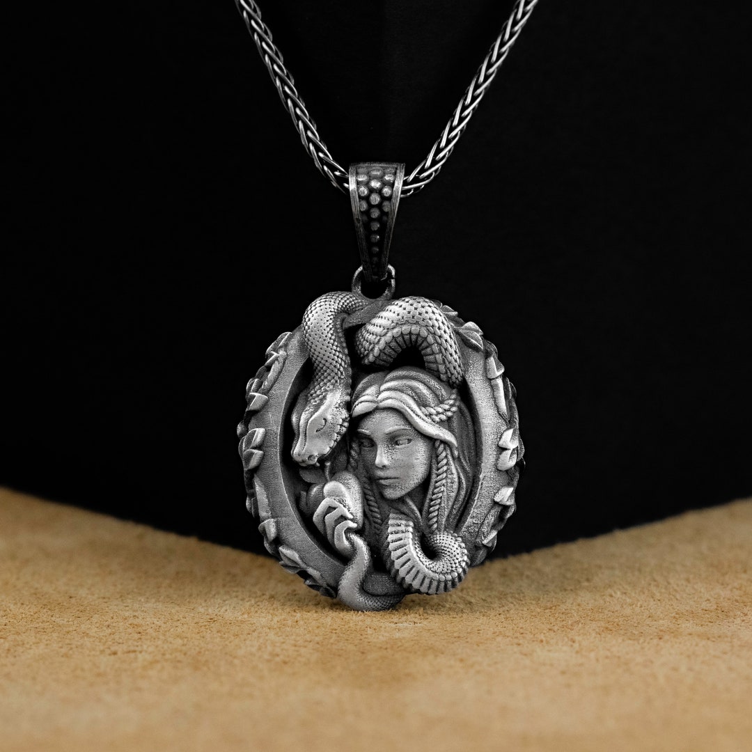 Eva Silver Pendant, Religious Eva Silver Charm Necklace, Eva With Rose ...