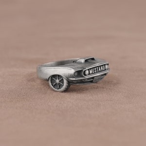 Mustang 3D Ring, Classic American Muscle Car Ring, 1970 Mustang Ring ...