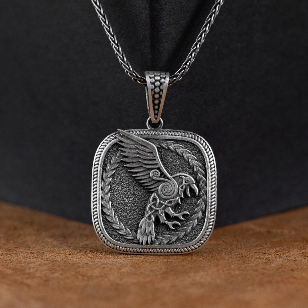 Celtic Bird With Knot Necklace, the Bird Celtic Mythology Personalized ...