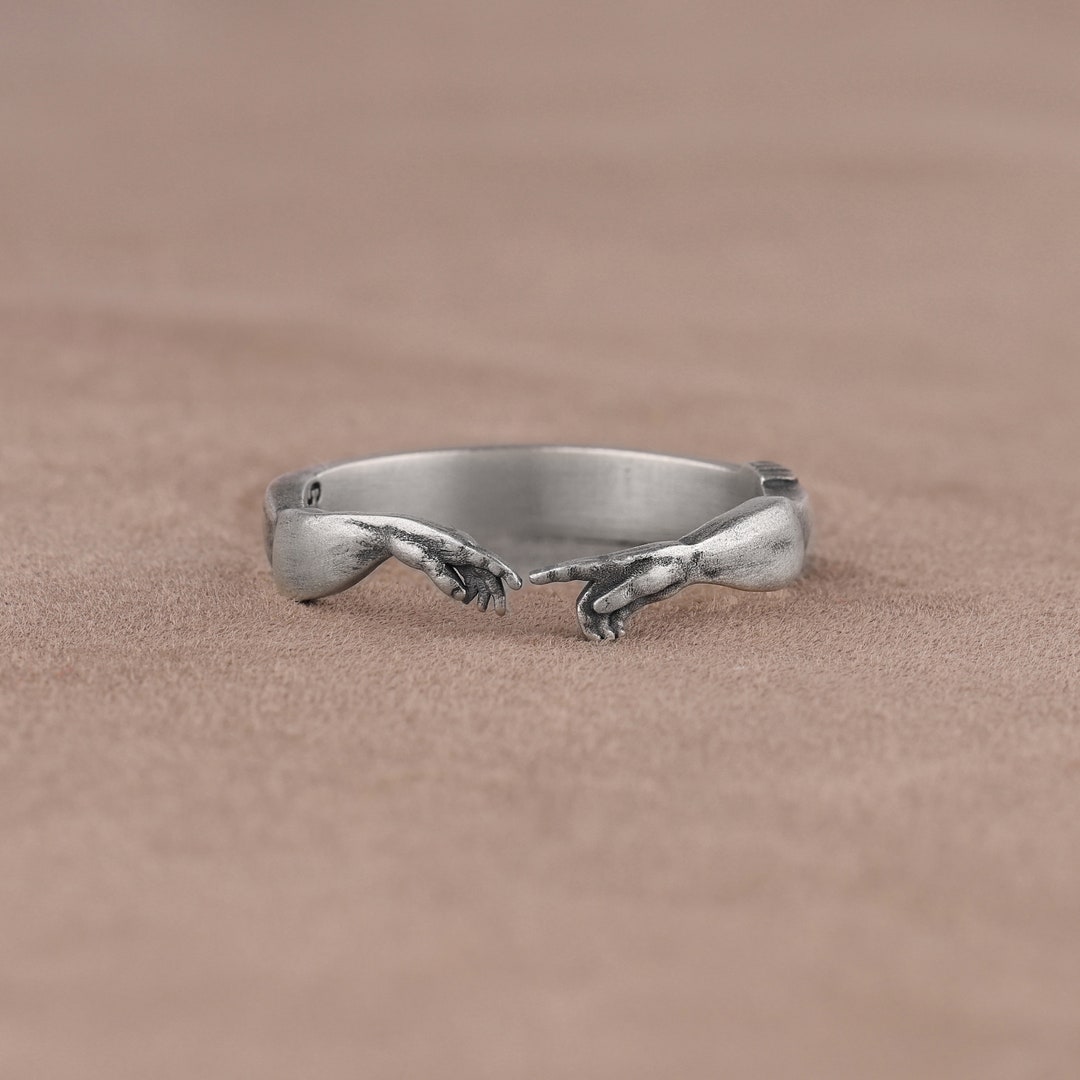 Adjustable Creation of Adam Ring - Book of Genesis Ring, Michelangelo ...