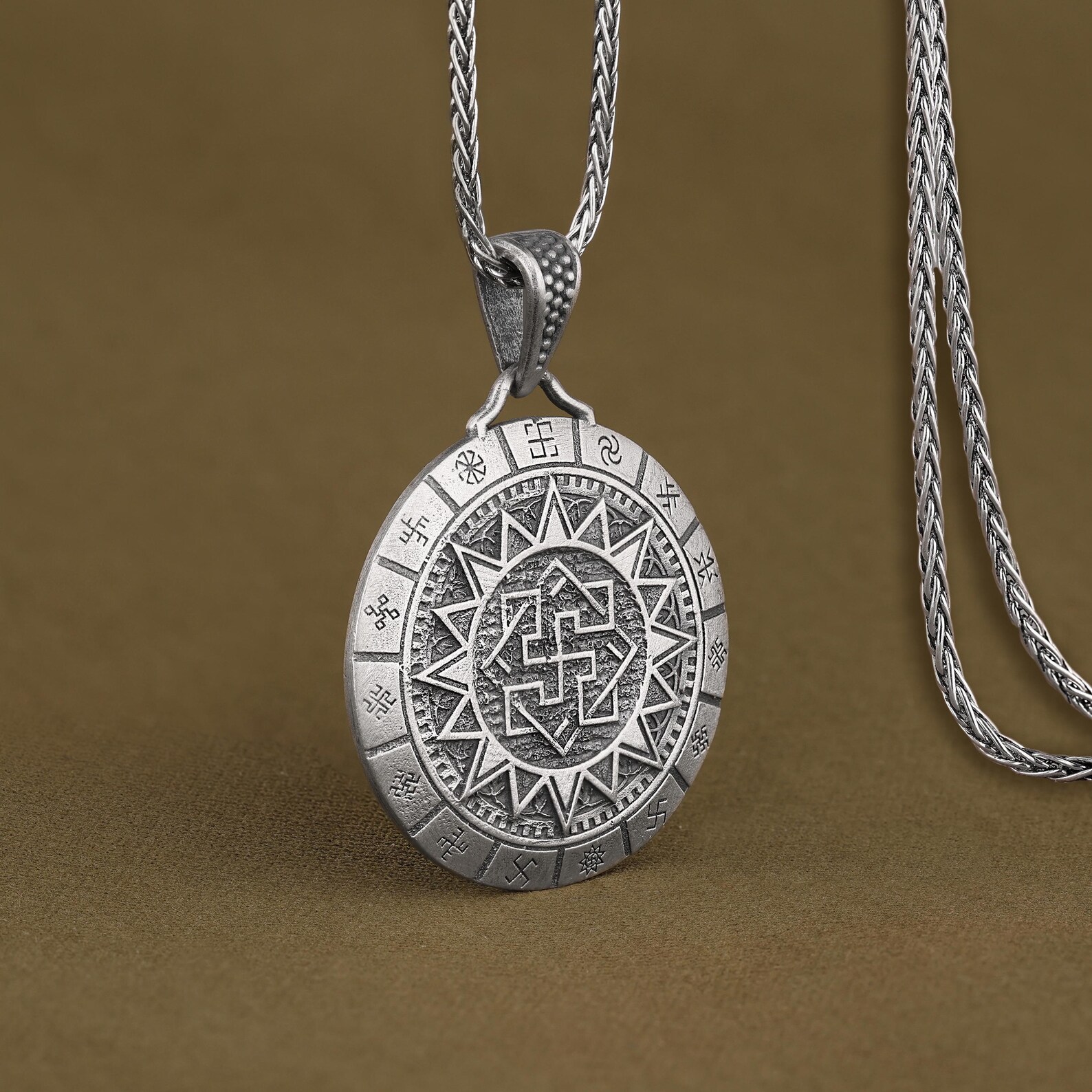 Silver Valkyrie Pendant, Valkyrie With Slavic Symbols in Mythology ...