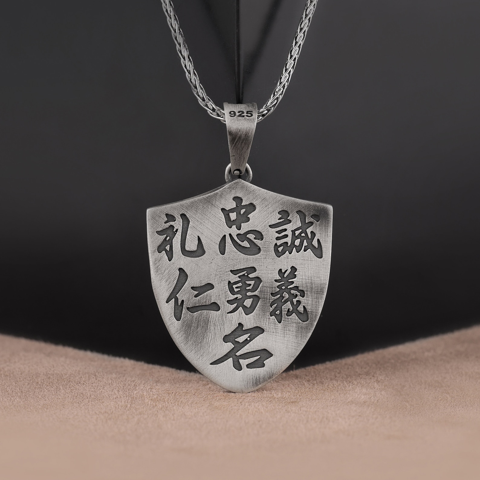 3D Samurai Pendant Necklace, Japanese Medieval Necklace for Dad, Silver ...