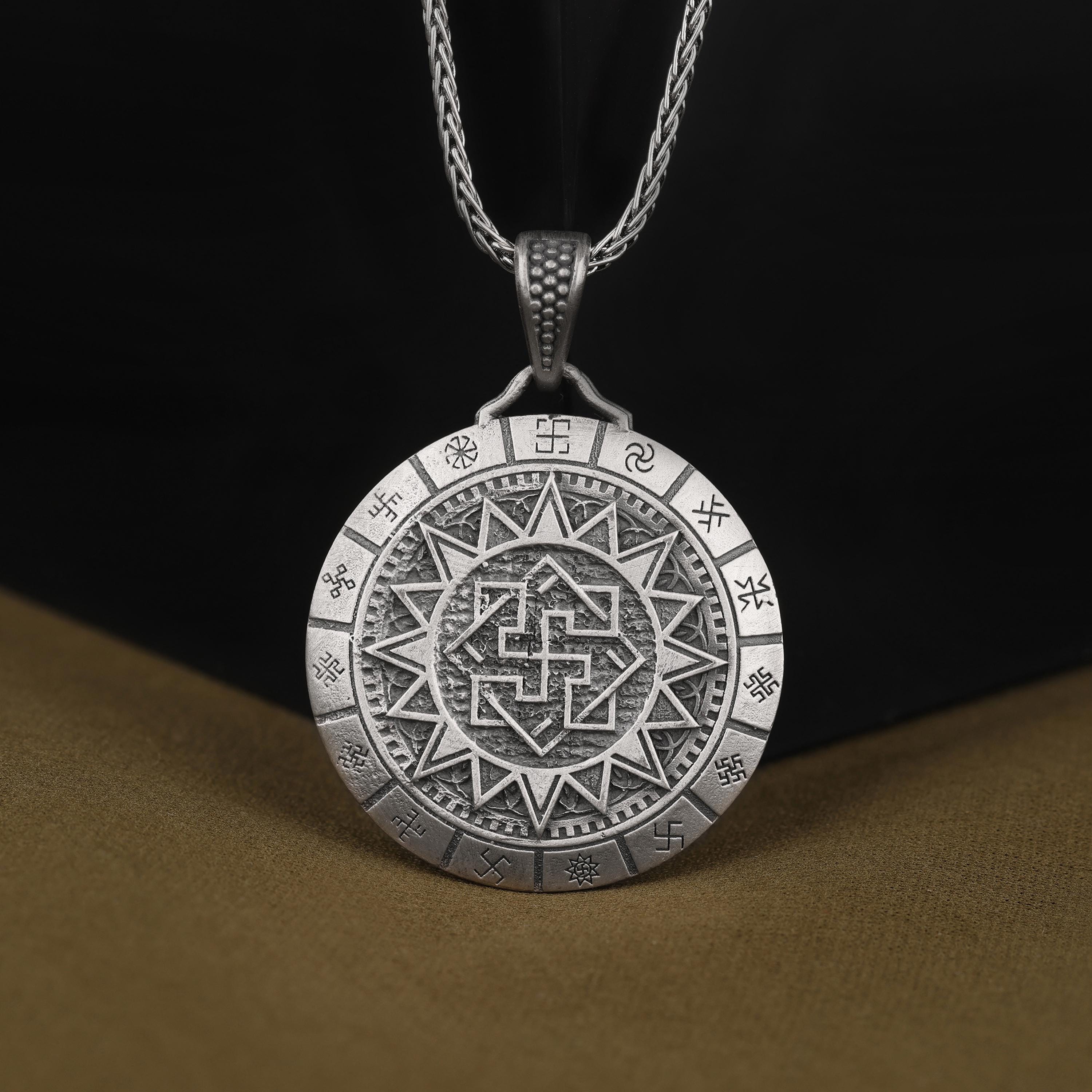 Silver Valkyrie Pendant, Valkyrie With Slavic Symbols in Mythology ...