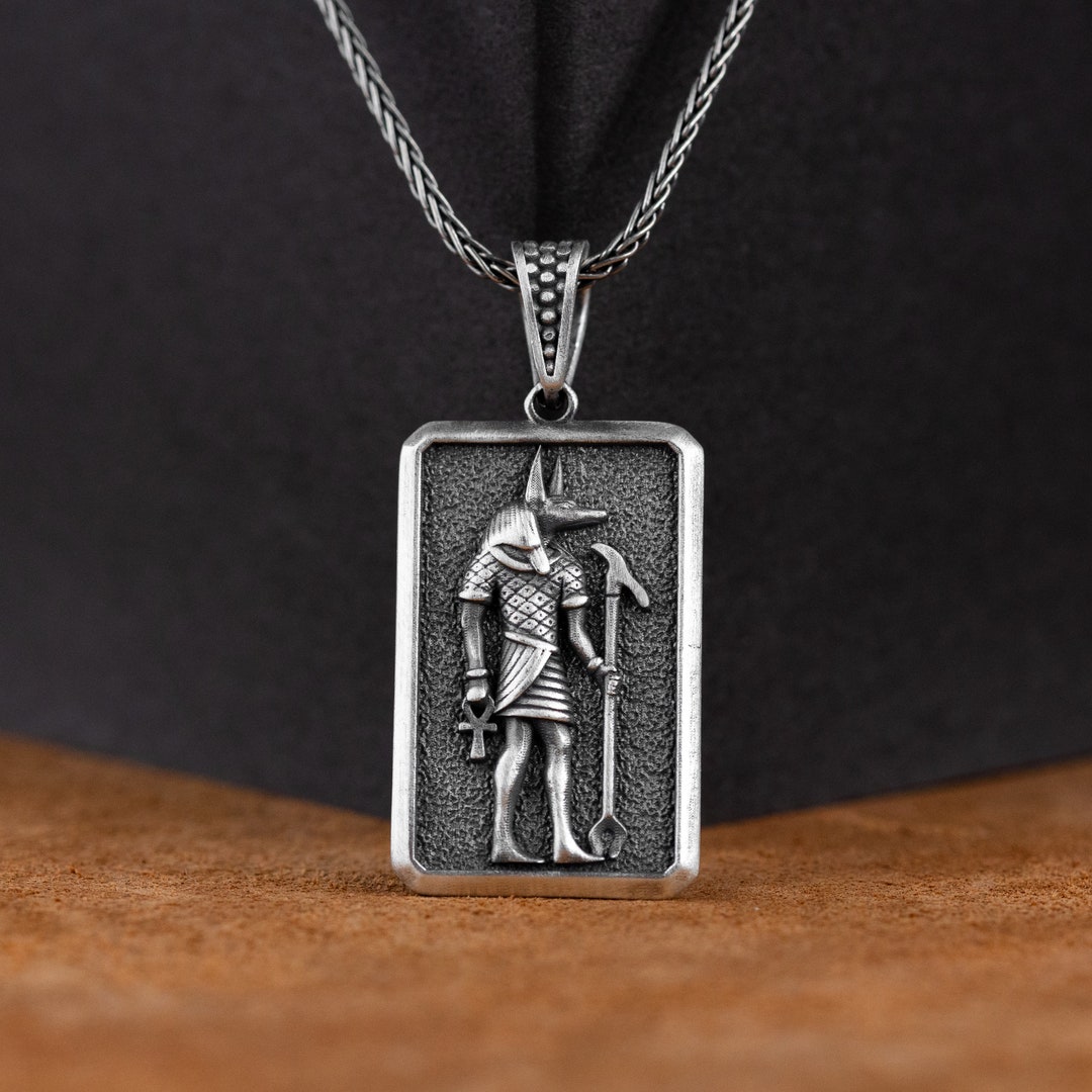 Anubis Pendnat, Anubis Personalized Silver Necklace, Unique Egyptian ...