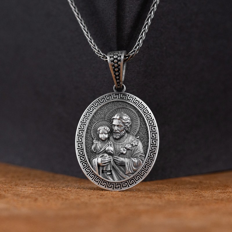 St Joseph Pendant Men - Etsy