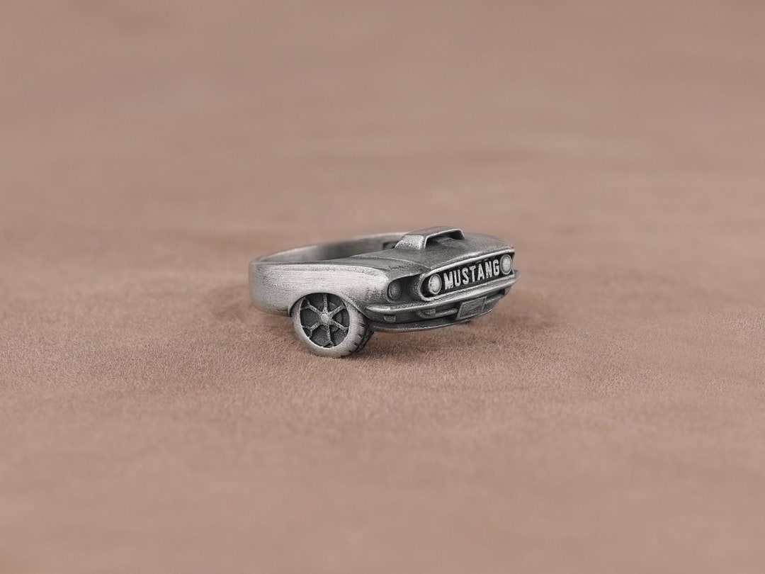 Mustang 3D Ring, Classic American Muscle Car Ring, 1970 Mustang Ring ...