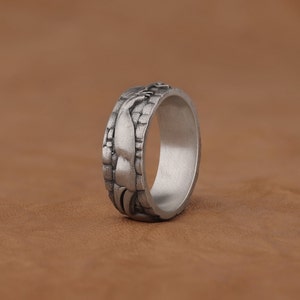 The Creation of Adam Ring Realistic Handmade Silver Art Ring - Etsy