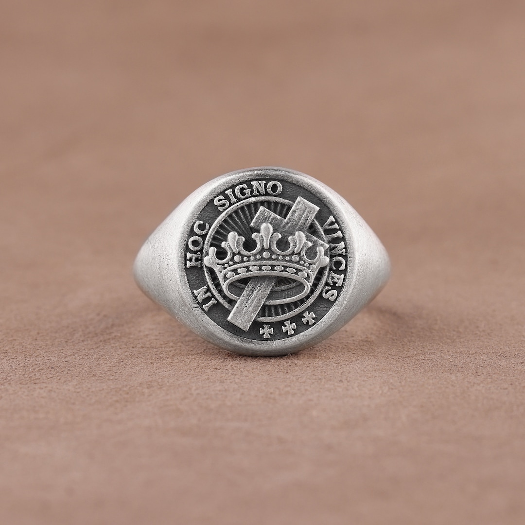 Templar Knight Crusader Pinky Ring, Sterling Silver Christianity ...