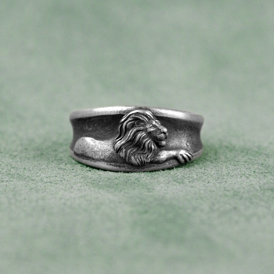 Leo Zodiac Sign Silver Band Ring, Horoscope Leo Sterling Silver Band ...