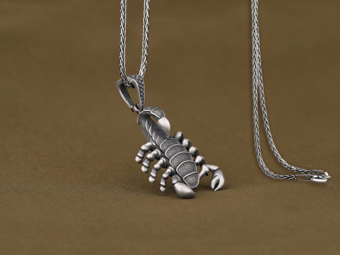 Unique Handmade Scorpion Necklace, 3D Scorpio Star Sign Pendant, Cool ...