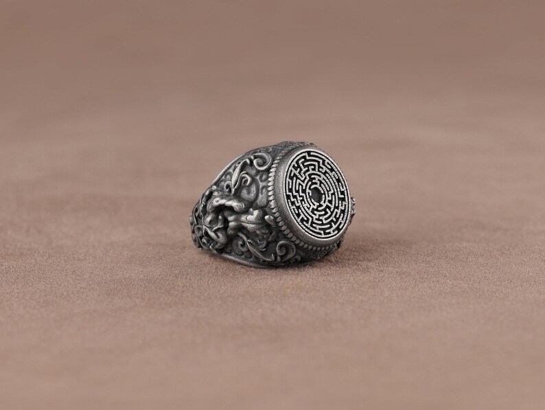 Greek Mythology Ring Theseus and Minotaur Greek Sculpture - Etsy