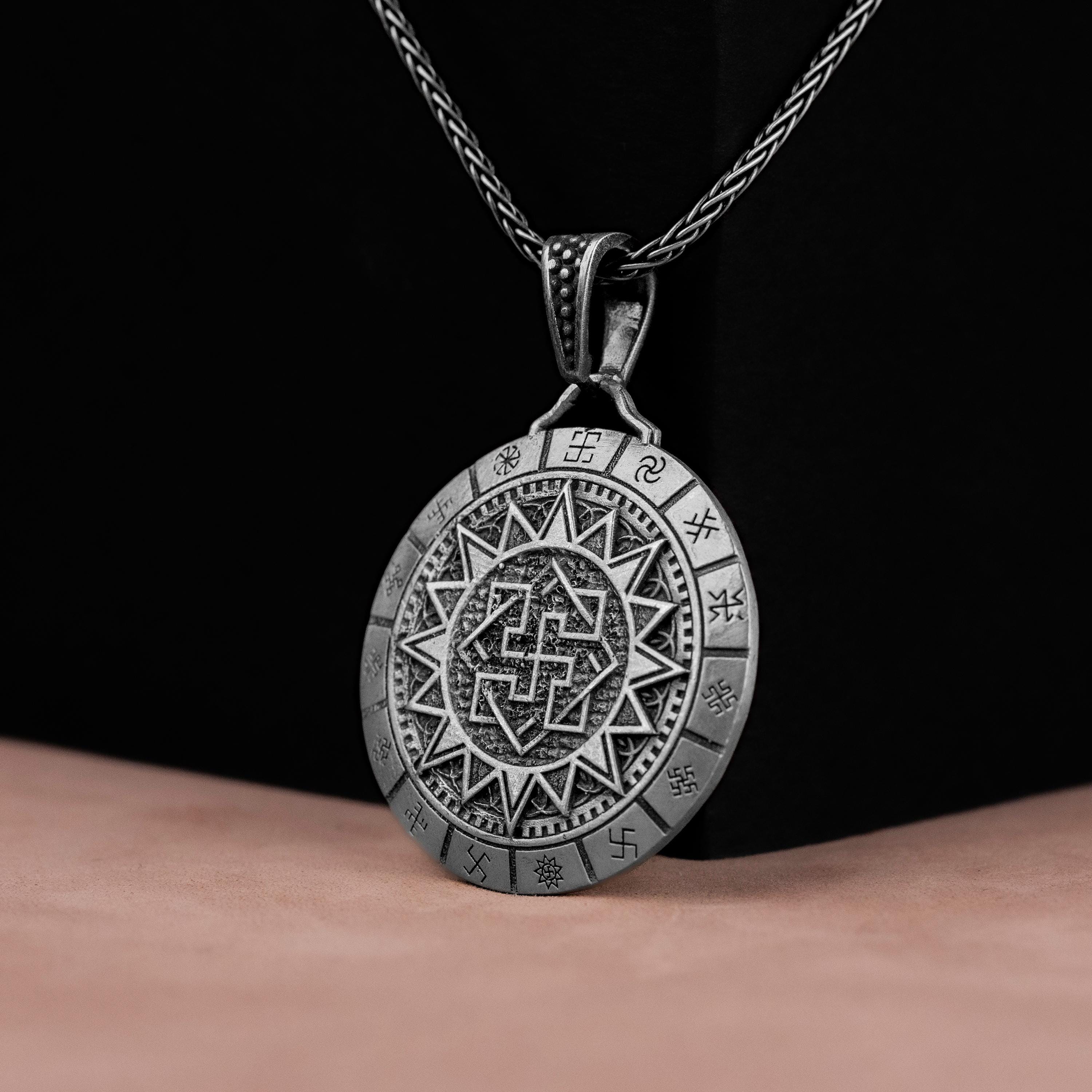Silver Valkyrie Pendant, Valkyrie With Slavic Symbols in Mythology ...