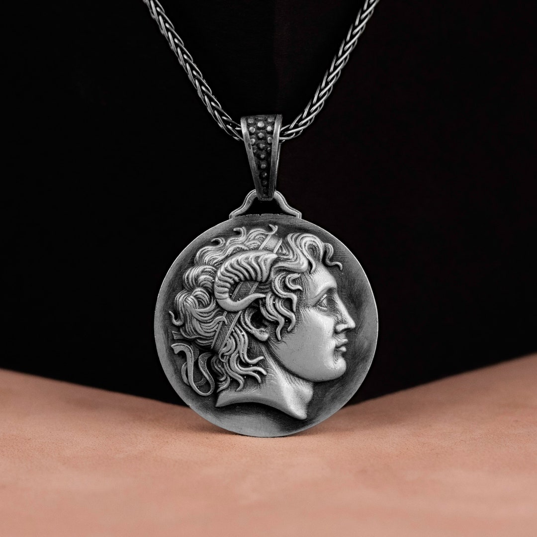 Alexander the Great Coin Replica Necklace, Antique Coin Jewelry ...