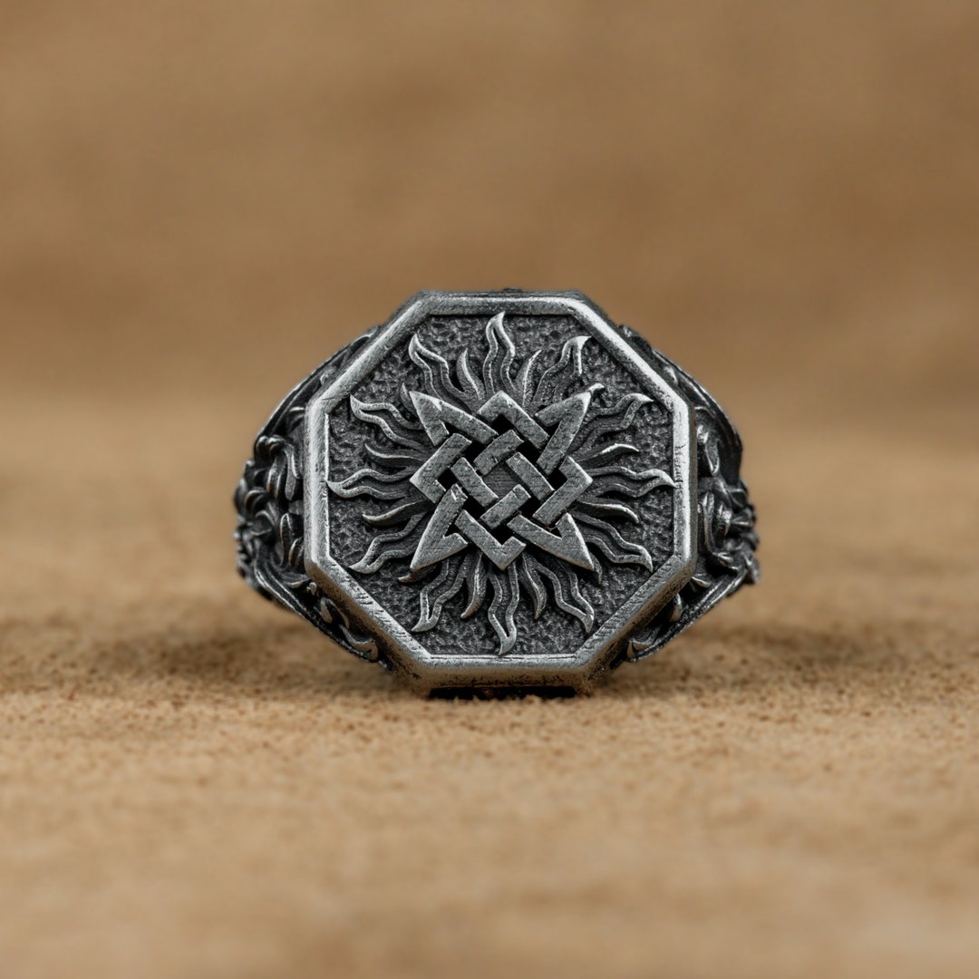 Celtic Knot Silver Men Ringancient Celtic Knot Signet Birthday Gift ...