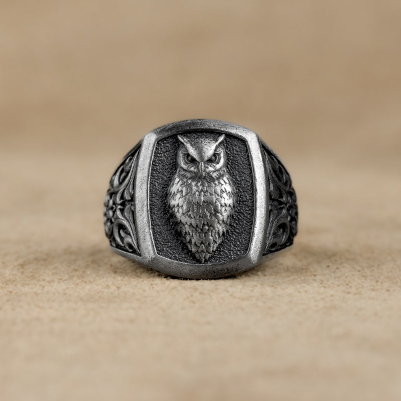 Mens Owl Ring - Etsy