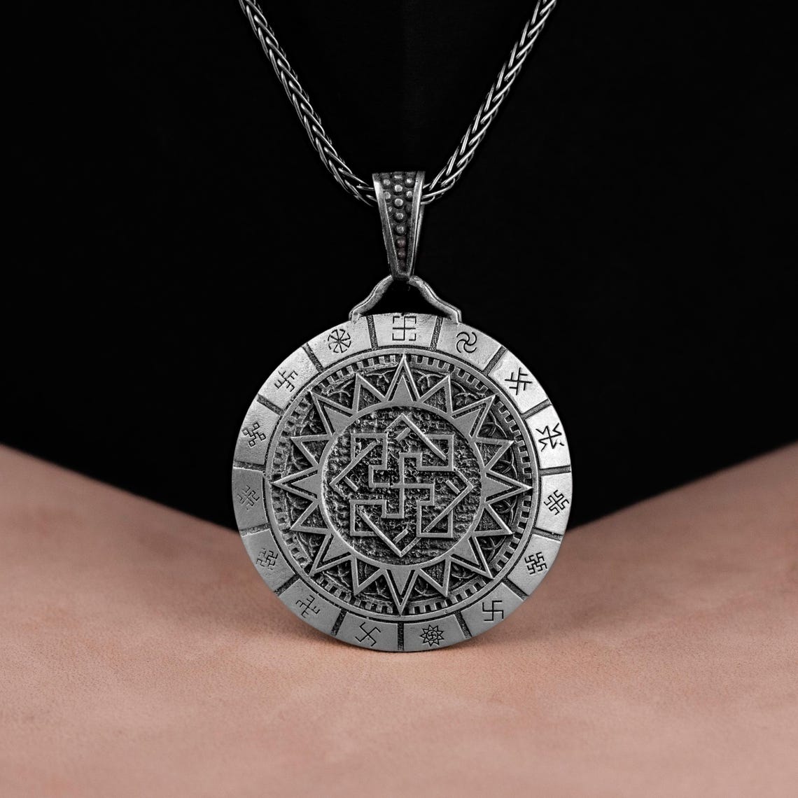 Silver Valkyrie Pendant, Valkyrie With Slavic Symbols in Mythology ...