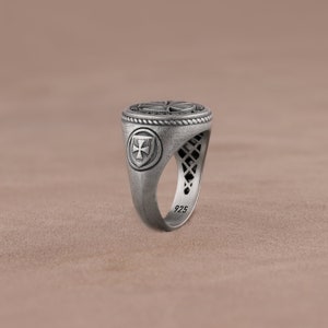 Handmade Templar Cross Wedding Band, Knight Templar Silver Ring ...