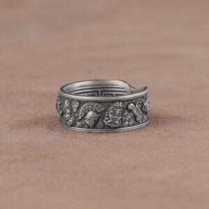 Handmade Greek Mythology Ring, Antique Greek Olympus Gods Statue Ruins ...
