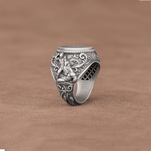 Greek Mythology Ring, Theseus and Minotaur Greek Sculpture Ring ...