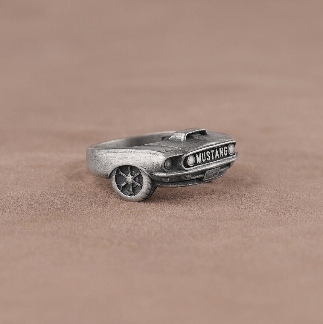 Mustang 3D Ring, Classic American Muscle Car Ring, 1970 Mustang Ring ...