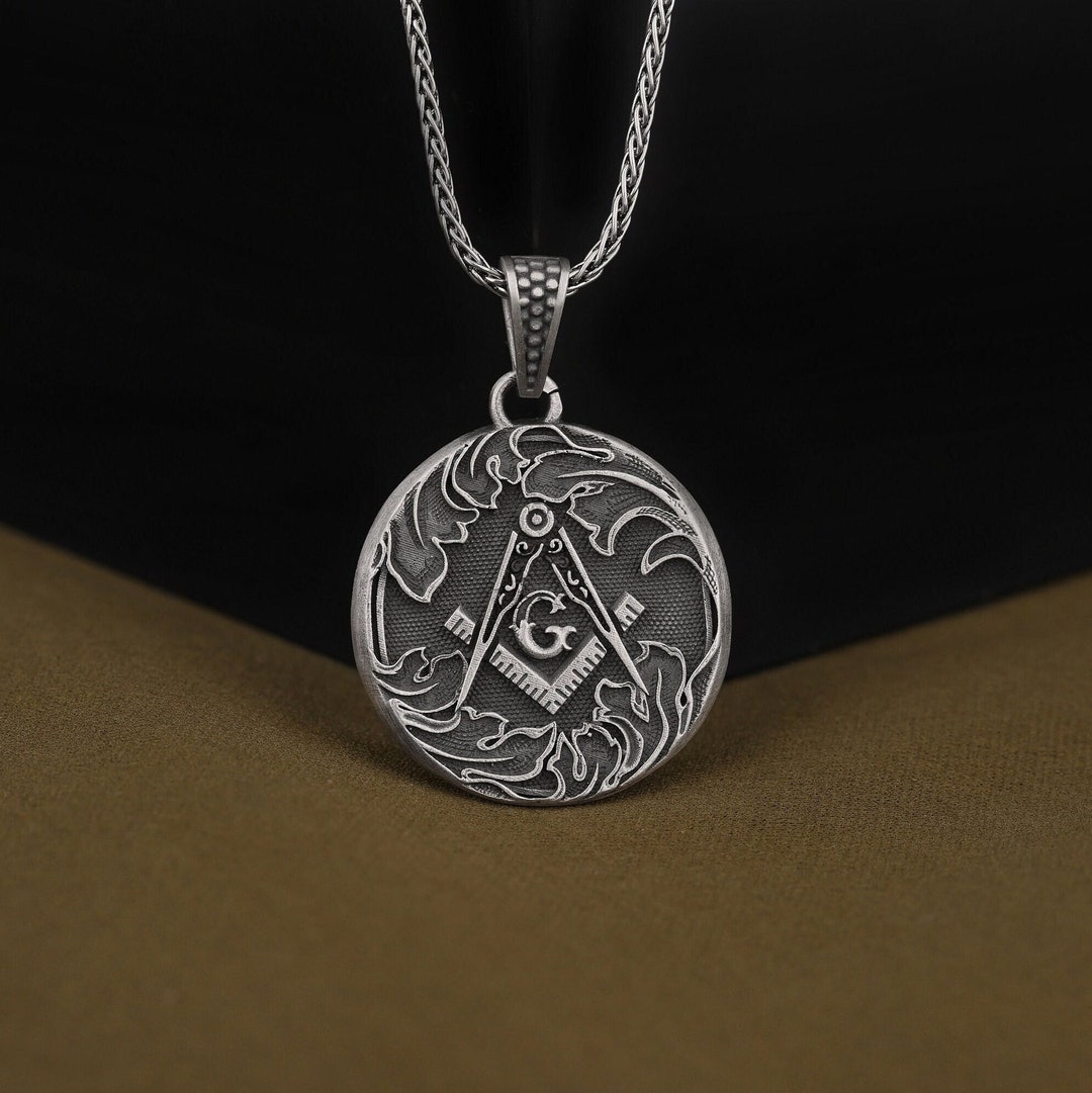 Masonic G Symbol Medallion, Handmade Sterling Silver All Seeing Eye ...