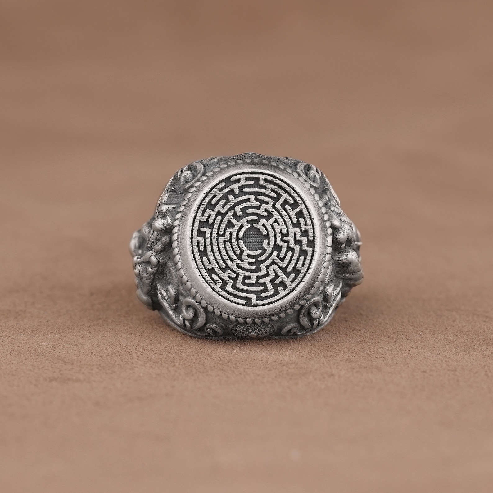 Greek Mythology Ring, Theseus and Minotaur Greek Sculpture Ring ...