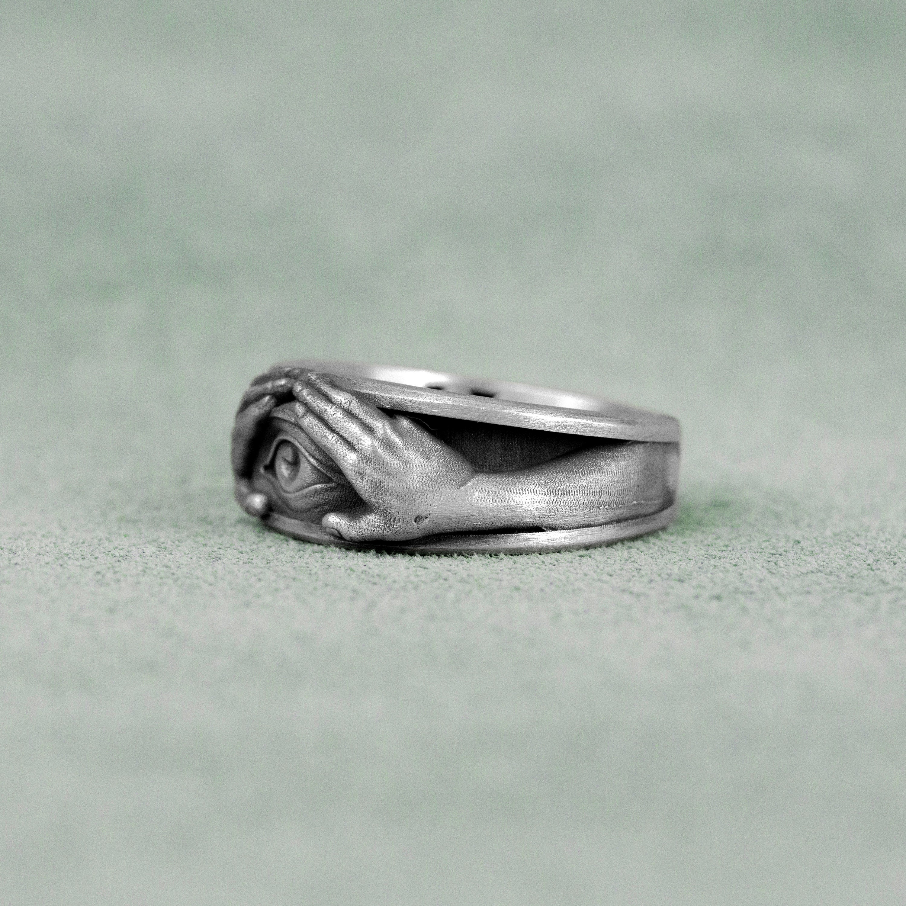 Mosonic Sivler Ring, Eye of Providence Silver Ring, Mosonic Symbol Eye ...