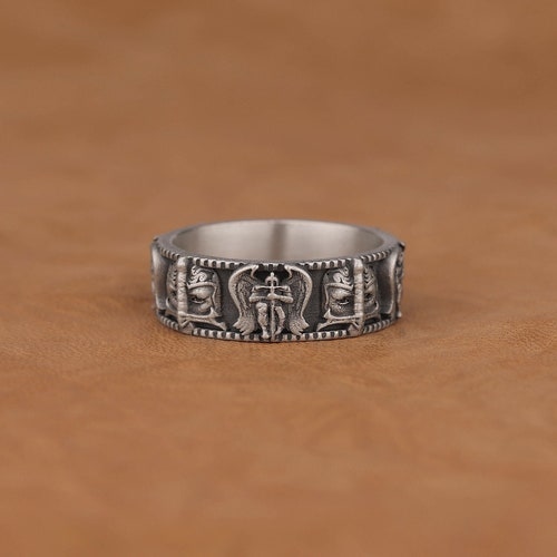 St Michael the Archangel Mens Ring Oxidized Religious Rings - Etsy