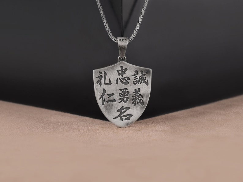 3D Samurai Pendant Necklace Japanese Medieval Necklace for - Etsy