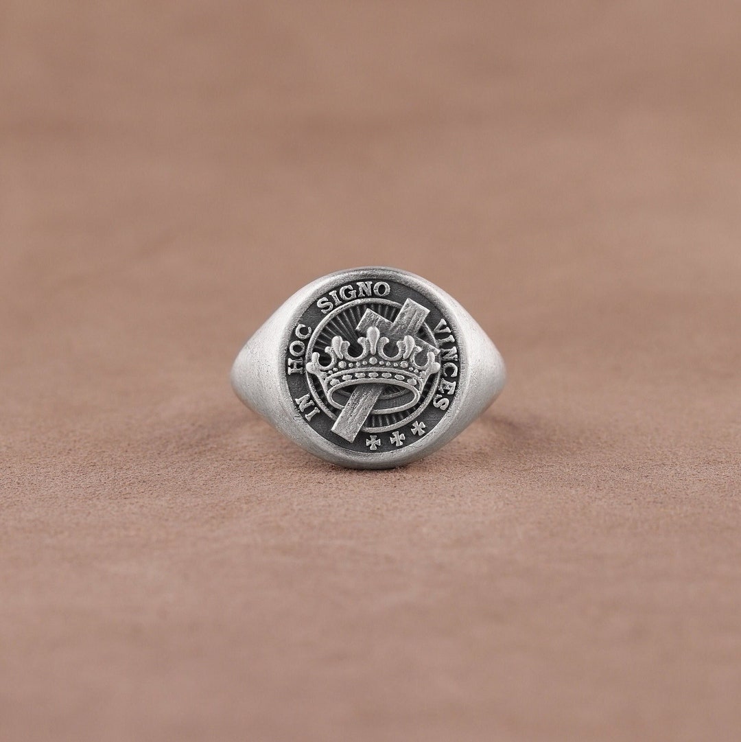 Templar Knight Crusader Pinky Ring, Sterling Silver Christianity ...