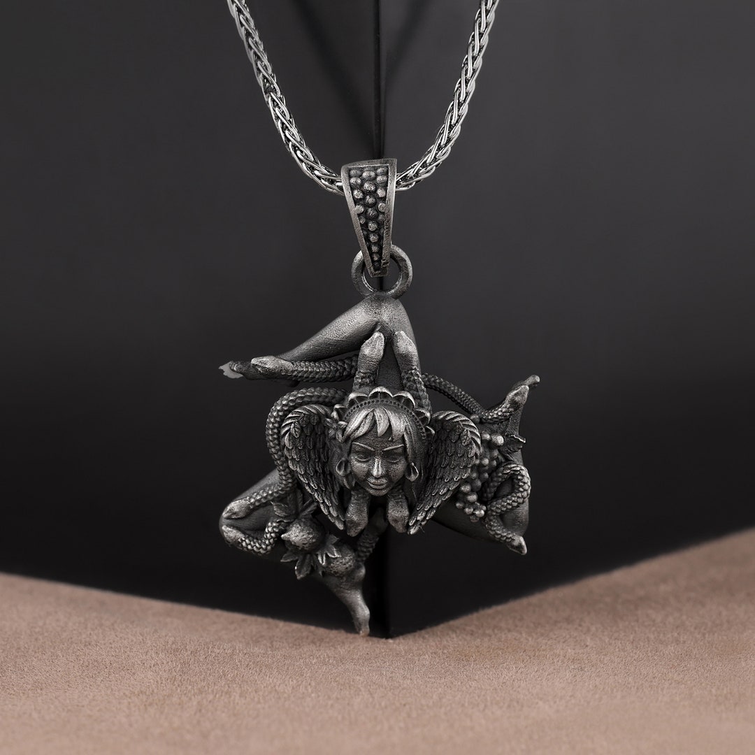 Goddess Pendant, 3D Female God Necklace, Sterling Silver Pendant, Charm ...